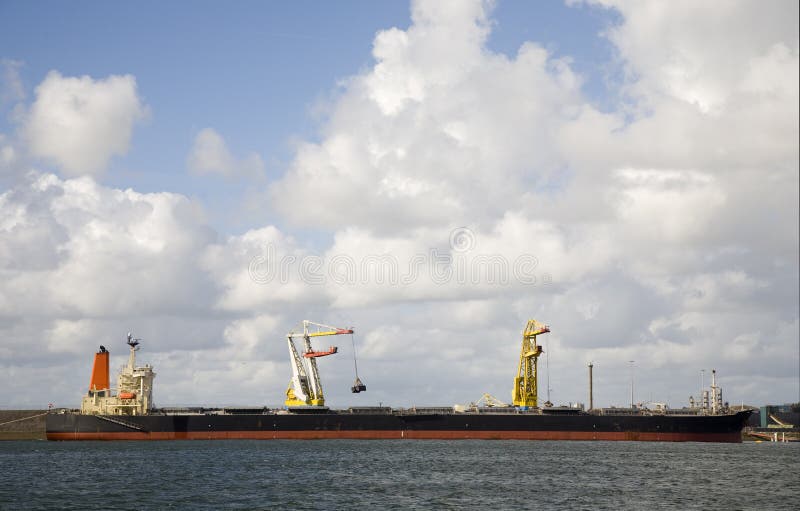 Bulk carrier stock photo. Image of coast, steel, industrial - 10985422