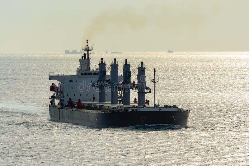 Bulk carrier cargo ship stock image. Image of vessel - 129161717