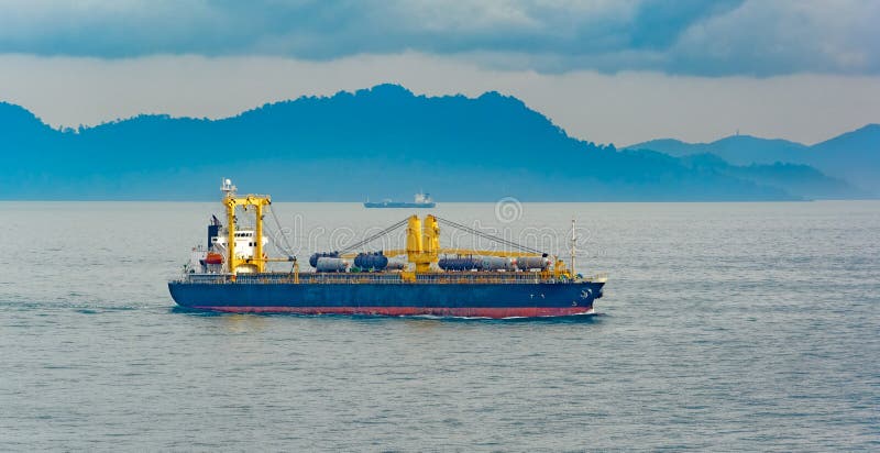Bulk carrier cargo ship stock photo. Image of industry - 61597058