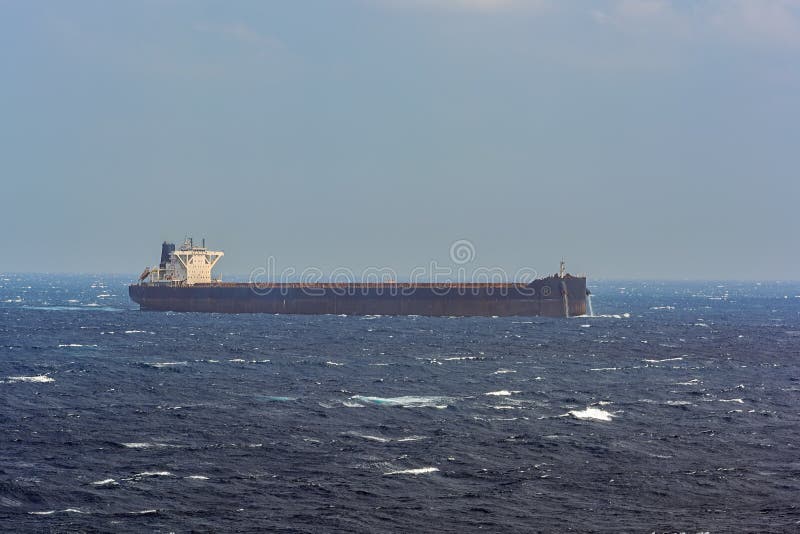 Bulk carrier cargo ship stock image. Image of chartering - 129172319