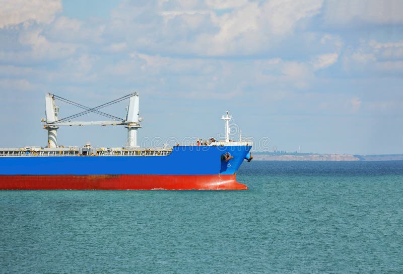 Bulk carrier ship stock photo. Image of delivering, sail - 108347172