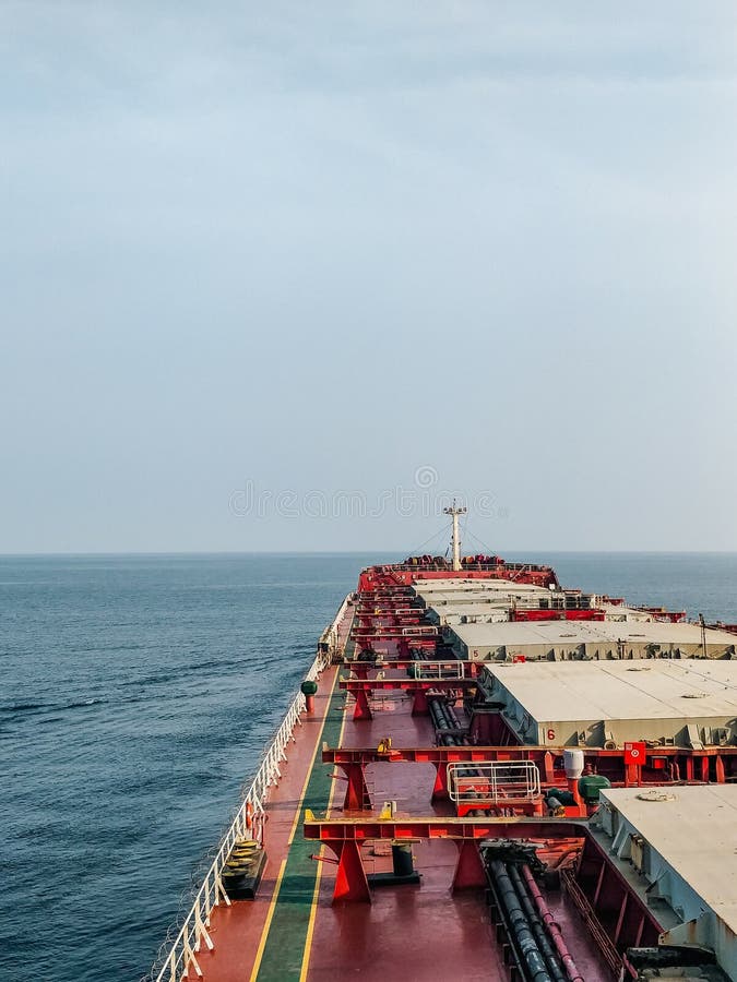 A Bulk Carrier Ship is in Enroute To Its Destination Stock Image ...