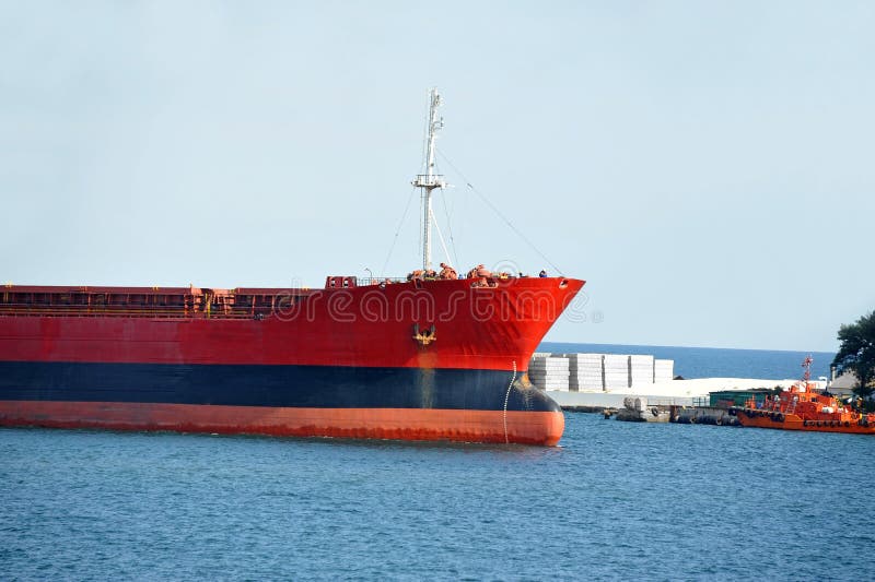 Bulk carrier ship stock image. Image of maritime, nautical - 113101559