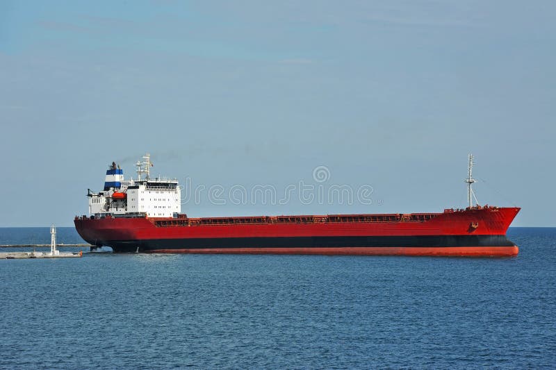 Bulk carrier ship stock photo. Image of carrier, seafaring - 108347160