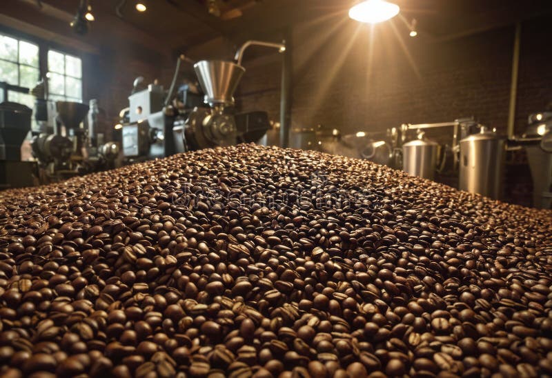 Bulk Coffee Beans Ready for Roasting Stock Image - Image of beans ...