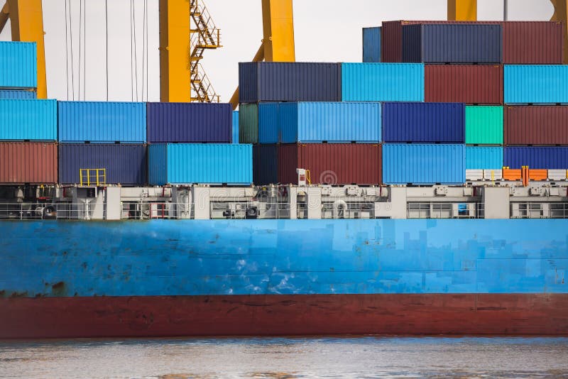 Bulk container truck lot stock photo. Image of heavy - 83854588