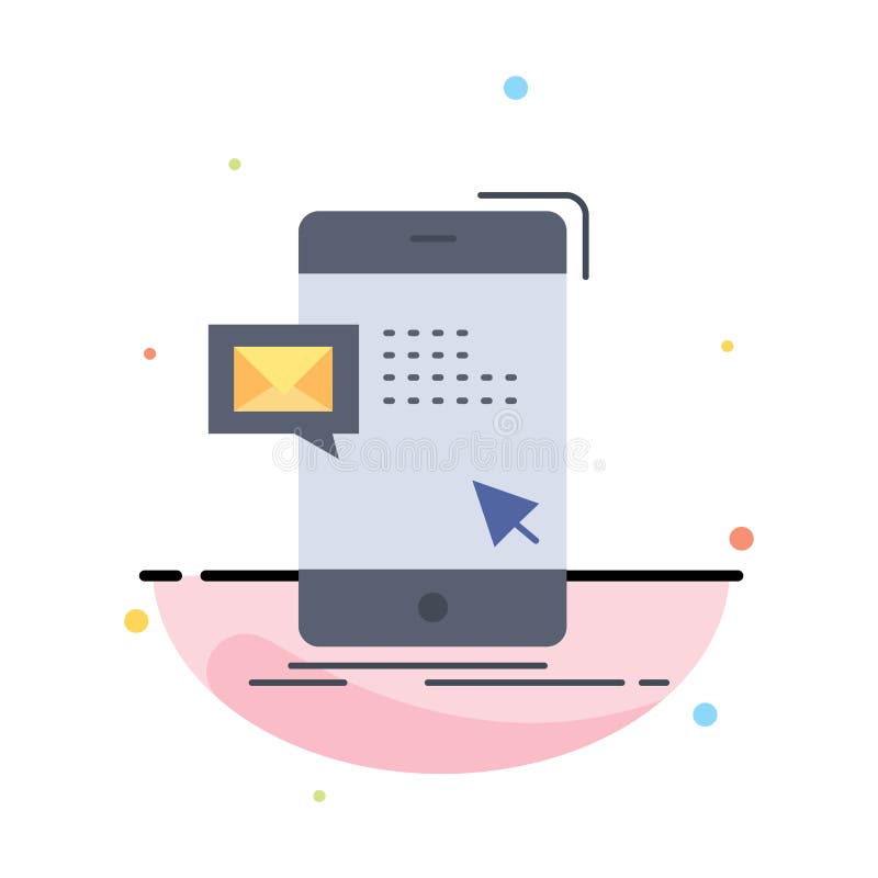 Bulk, Dialog, Instant, Mail, Message Flat Color Icon Vector Stock ...