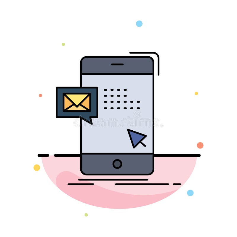 Bulk, Dialog, Instant, Mail, Message Flat Color Icon Vector Stock ...