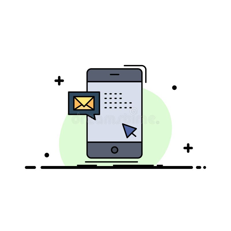 Bulk, Dialog, Instant, Mail, Message Flat Color Icon Vector Stock ...