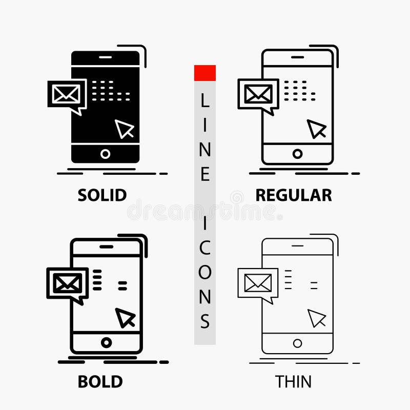 Bulk, Dialog, Instant, Mail, Message Icon in Thin, Regular, Bold Line ...