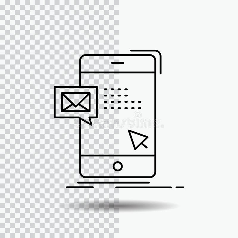 Bulk, Dialog, Instant, Mail, Message Line Icon on Transparent ...