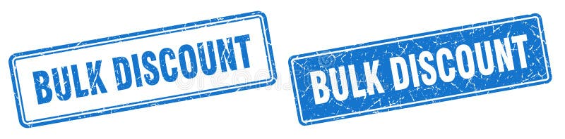Bulk Discount Stamp Set. Bulk Discount Square Grunge Sign Stock Vector ...