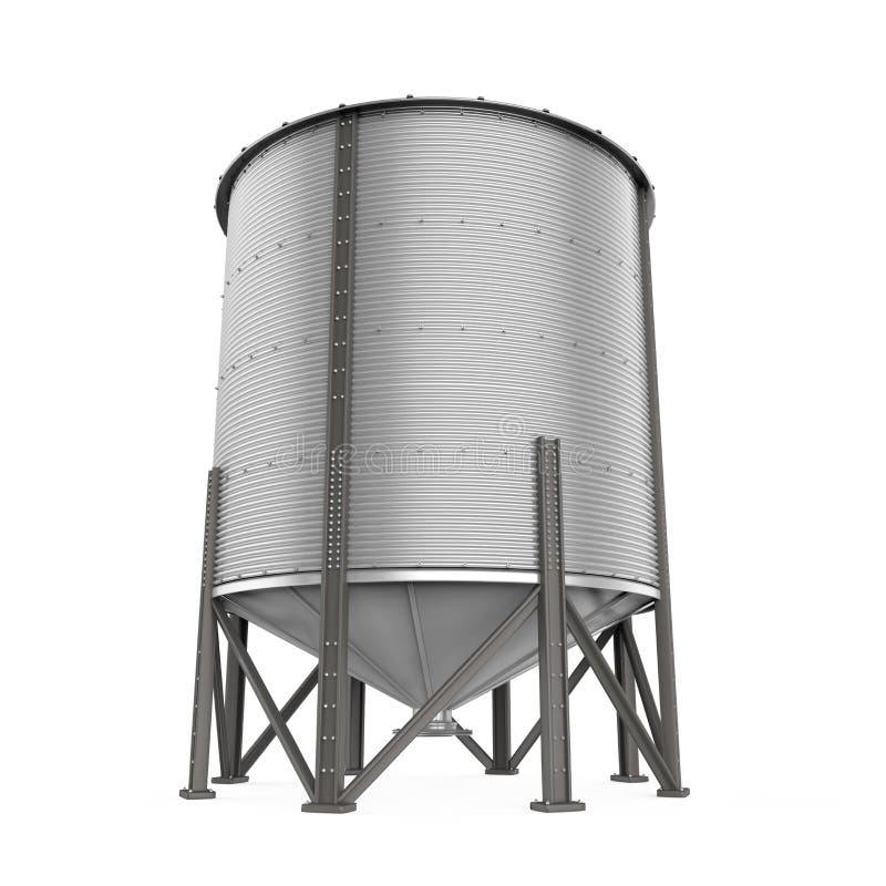 Bulk Feed Silo Isolated stock illustration. Illustration of livestock ...