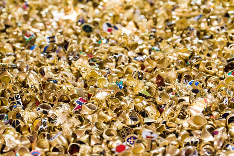 Bulk of golden rings stock photo. Image of gold, objects - 31633474