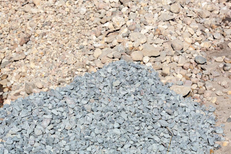 A Bulk of Gravel Rock Which is Preparation for Construction Working ...