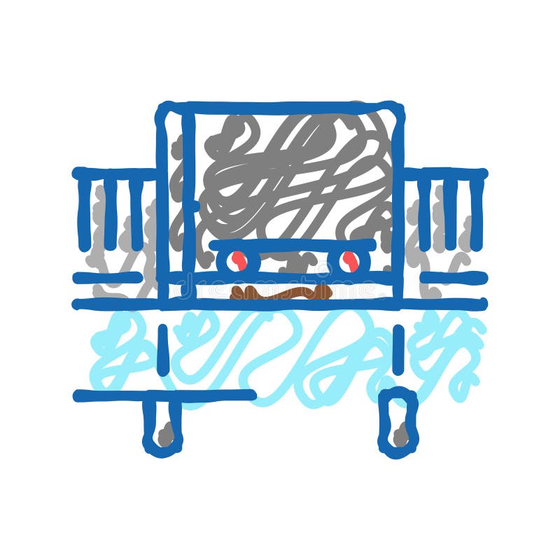 Bulk Handling System Icon Doodle Illustration Stock Vector ...