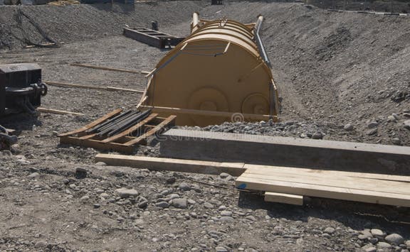 A Bulk Material Silo for Storing Sand Stock Image - Image of material ...