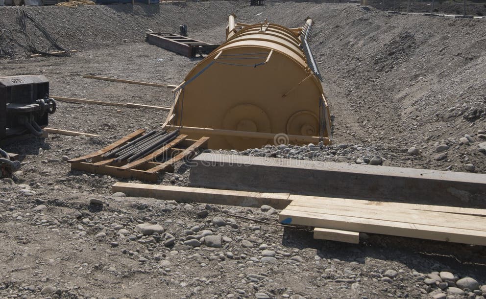 A Bulk Material Silo for Storing Sand Stock Image - Image of material ...