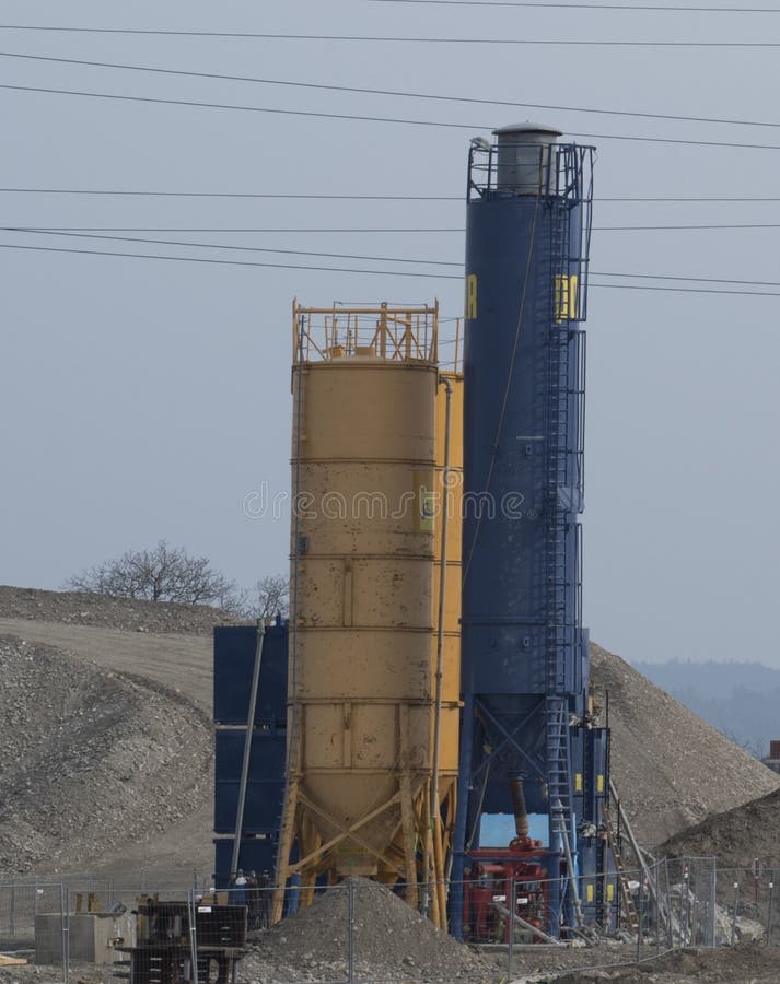 A Bulk Material Silo for Storing Sand Editorial Stock Photo - Image of ...