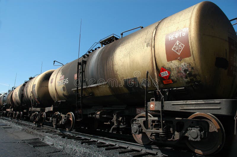 Bulk-oil Train. the Tank with Crude Oil Editorial Photo - Image of ...