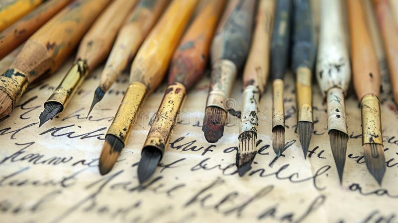 Bulk Pack Calligraphy Sets for Classroom Supplies Stock Illustration ...