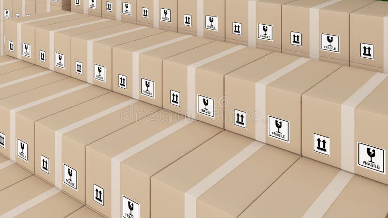 Bulk Parcel Boxes,parcel Delivery Stock Illustration - Illustration of ...
