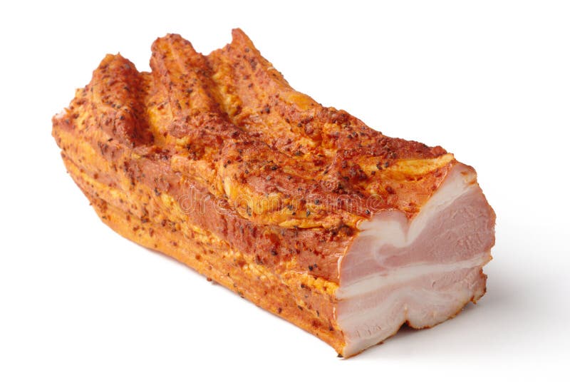 Bulk piece of smoked bacon stock photo. Image of food - 11789264