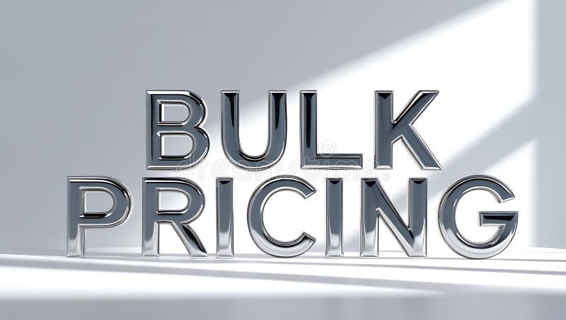 Bulk Pricing Concept Represented in Metallic Letters with Soft Light ...