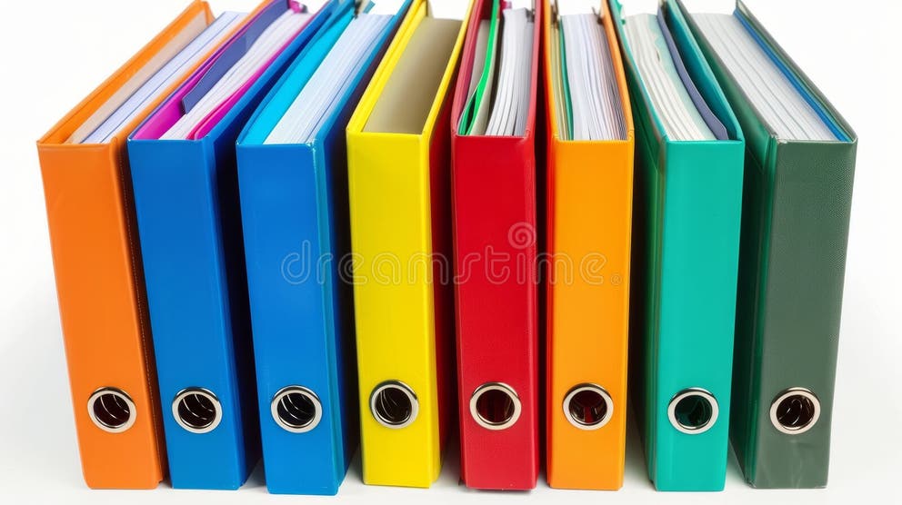 Bulk Ring Binders for Schoolwide Use Stock Illustration - Illustration ...