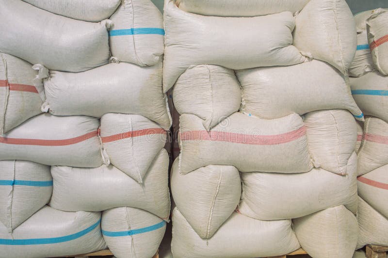 Bulk Storage in Warehouse, Agricultural Products Stock Image - Image of ...