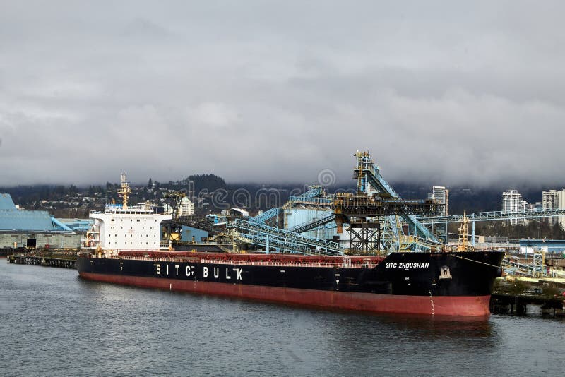 Bulker vessel in port editorial image. Image of bulker - 250017400