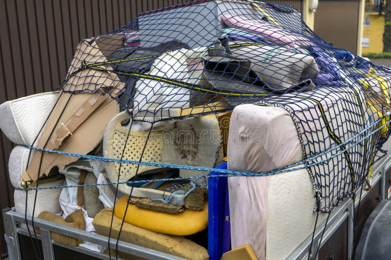 Bulky Waste from a Household Clearance on a Trailer Stock Photo - Image ...