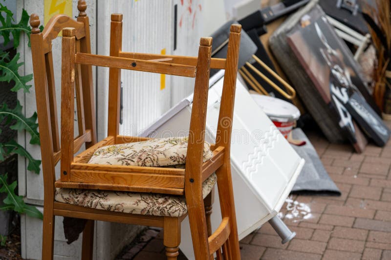 Bulky Waste for Recycling on the Street in the City Stock Image - Image ...