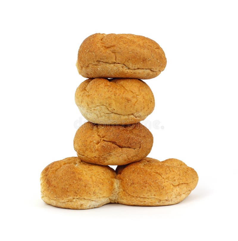 Bulky Wheat Roll Stack stock image. Image of white, bulky - 17140895
