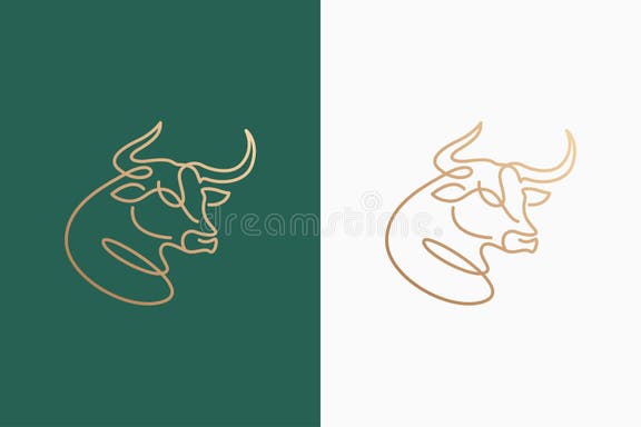 Elegant Minimalist Bull Head Logo Design with Continuous Line Drawing ...