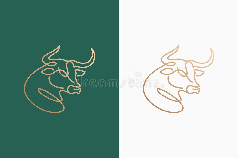 Elegant Minimalist Bull Head Logo Design with Continuous Line Drawing ...