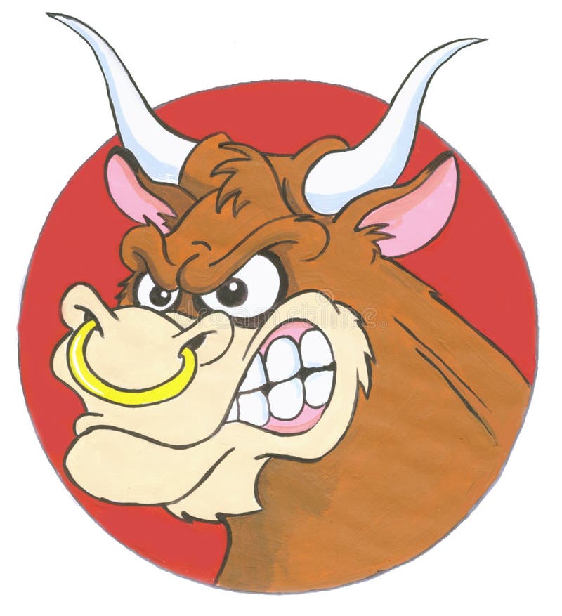 Bull stock illustration. Illustration of cartoon, ranch - 4404898