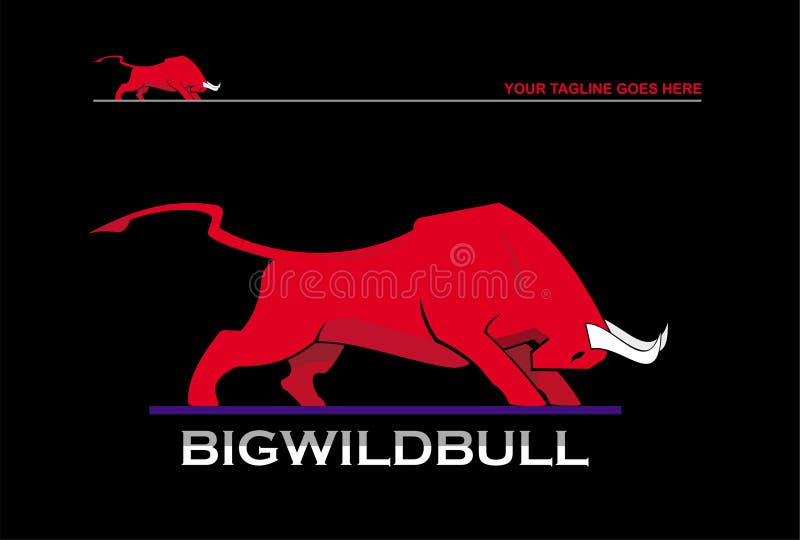 Bull, Attacking Bull, Big Wild Red Bull Stock Vector - Illustration of ...