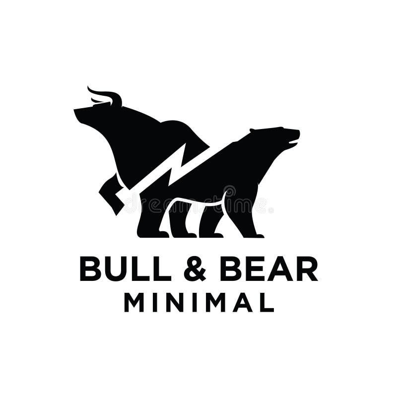 Bear and Bull Vector Logo Design Players on Exchange and Traders on a ...