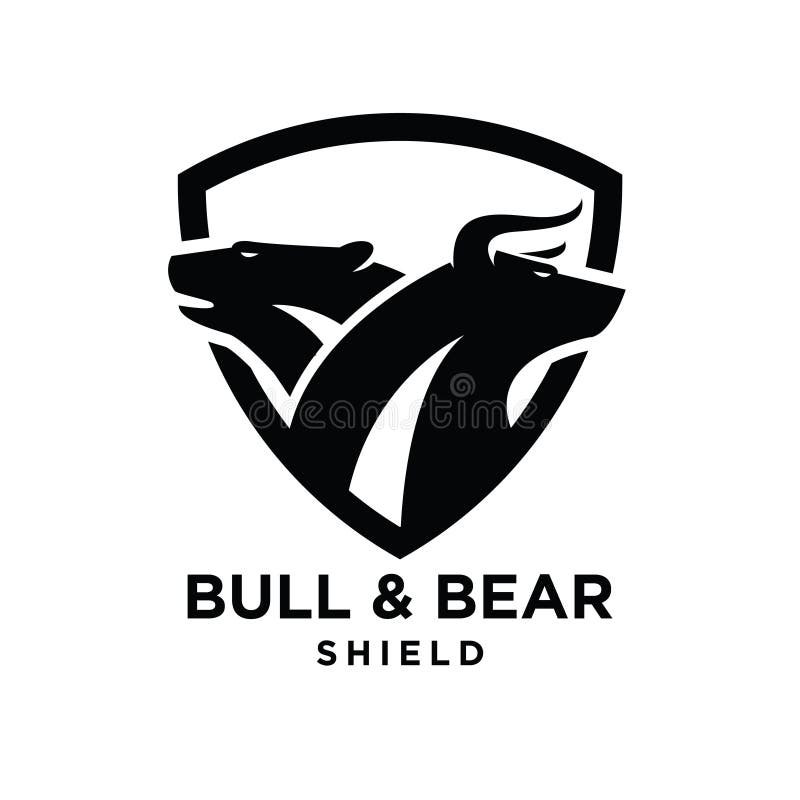 Bear and Bull Vector Logo Design Players on Exchange and Traders on a ...