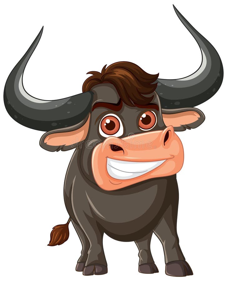 Bull with a big smile stock vector. Illustration of farm - 318932637