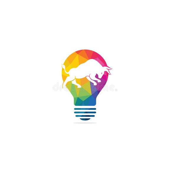 Smart Bull Vector Logo Design. Stock Vector - Illustration of danger ...