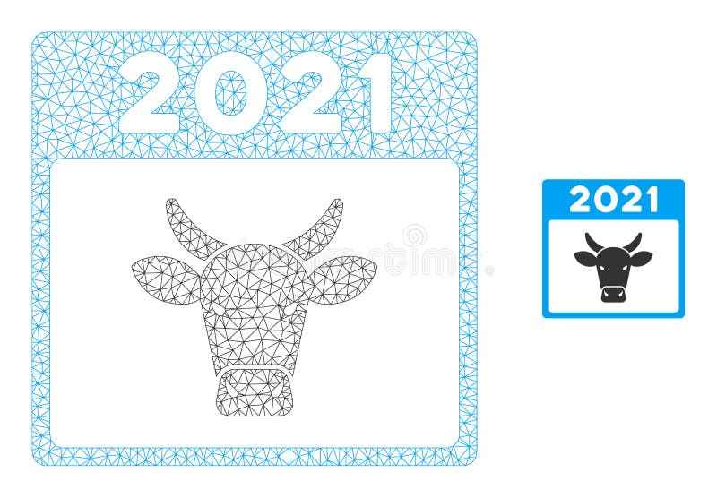 2021 Bull Calendar Vector Mesh 2D Model Stock Vector - Illustration of ... 2021 Bull Calendar Vector Mesh 2D Model Stock Vector - Illustration of ...