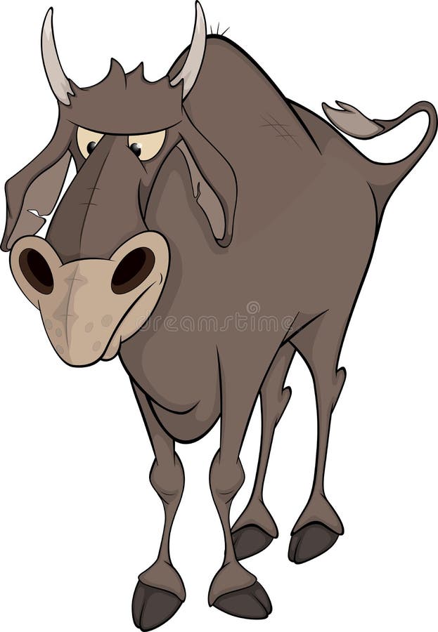 Bull. Cartoon stock vector. Illustration of bull, steam - 20650766