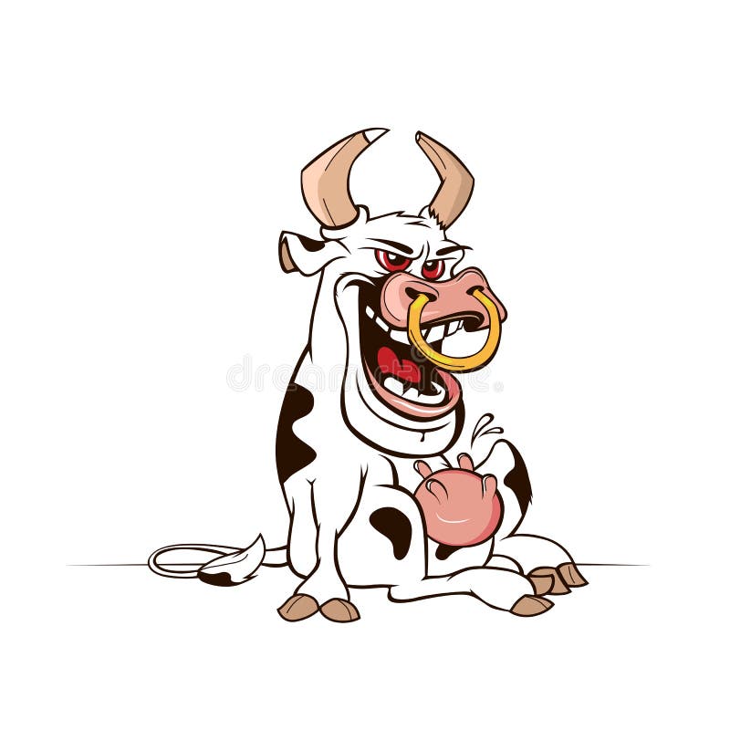 Bull Cartoon Character stock vector. Illustration of joke - 57904032