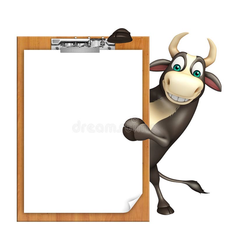 Bull Cartoon Character Exam Pad Stock Illustrations – 9 Bull Cartoon ...