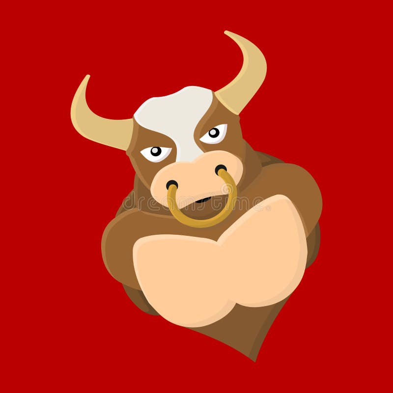 Strong Red Bull Cartoon Character Stock Illustrations – 450 Strong Red ...