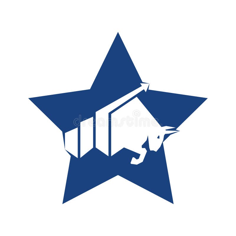 Bull with Chart Bar Logo Design. Stock Vector - Illustration of forex ...