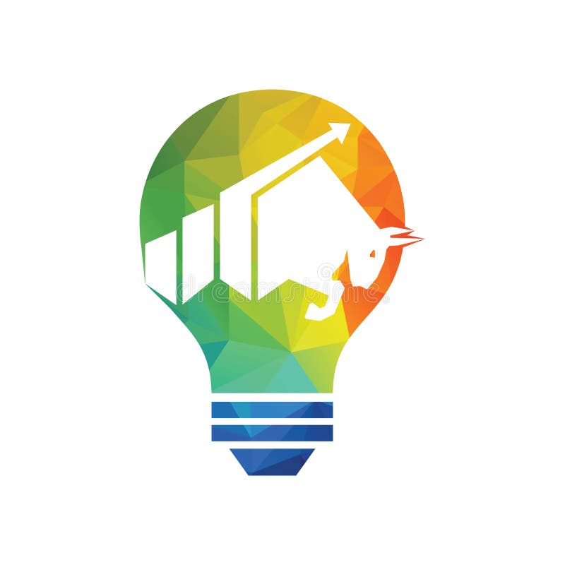 Bull with Chart Bar Logo Design. Stock Vector - Illustration of forex ...