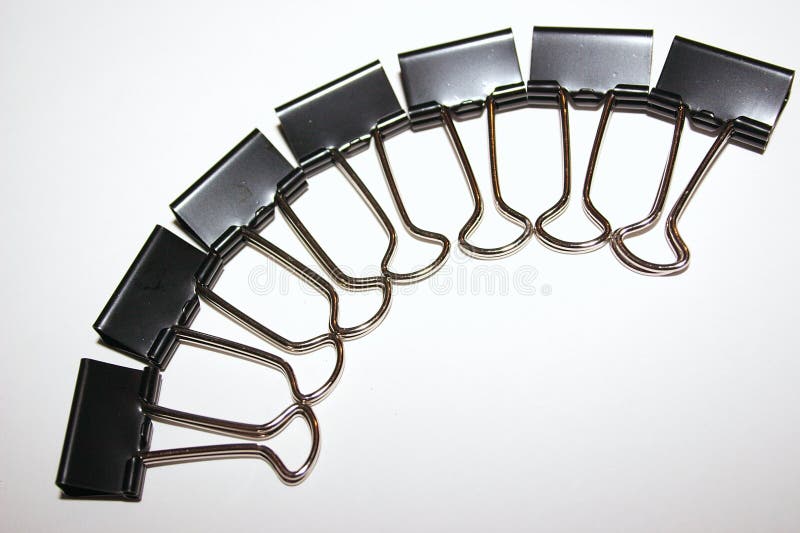 Bull clips stock image. Image of silver, binder, paper, stationary - 58589